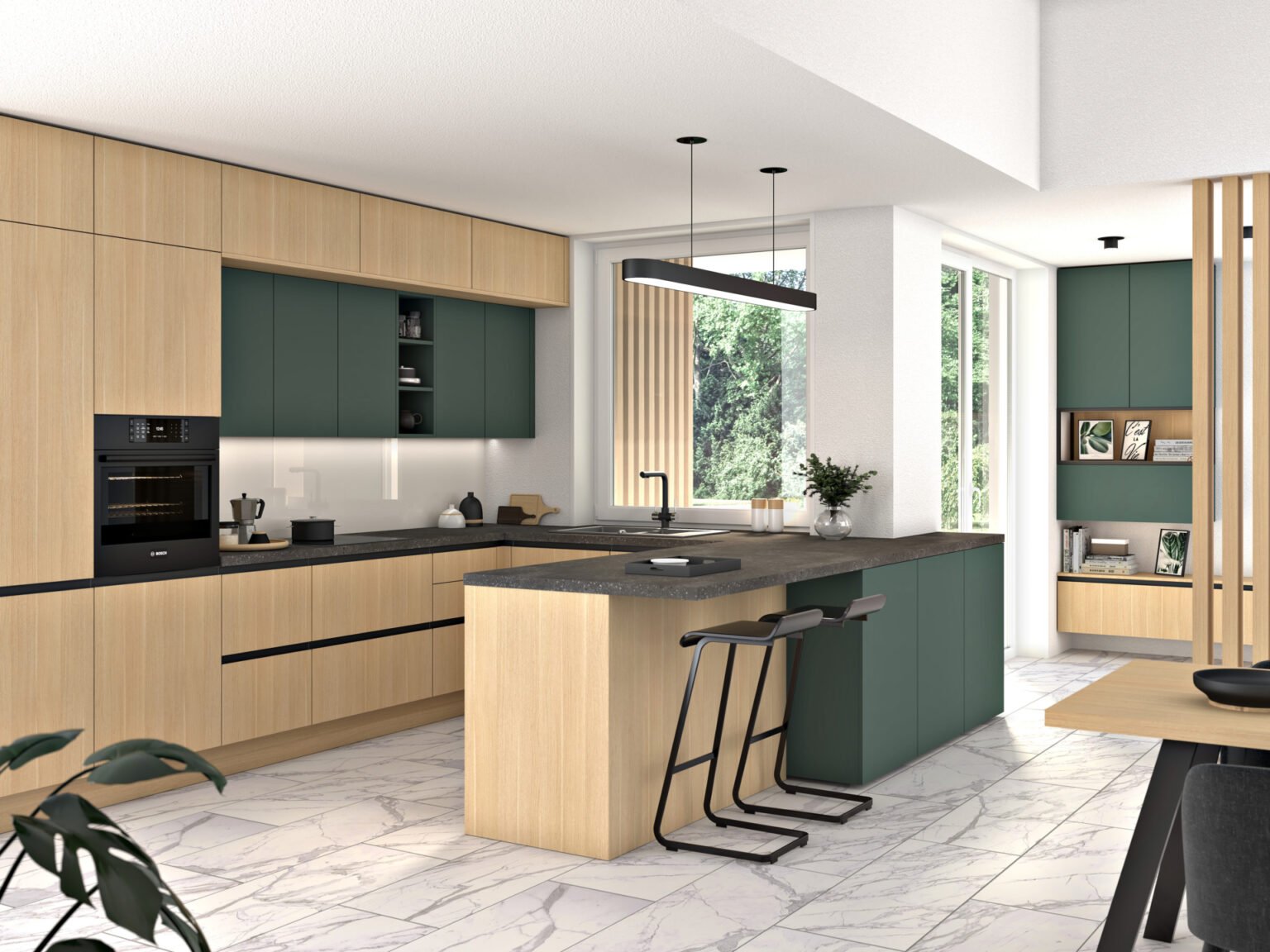 KUHINJA PLANA ZELENA ALPLES - Hutar